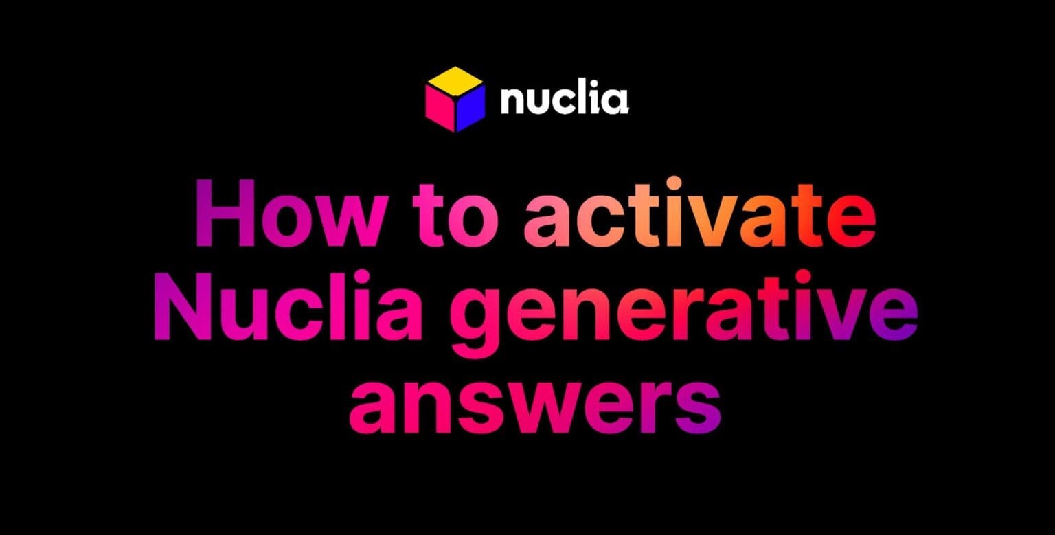 How to activate Nuclia generative answers